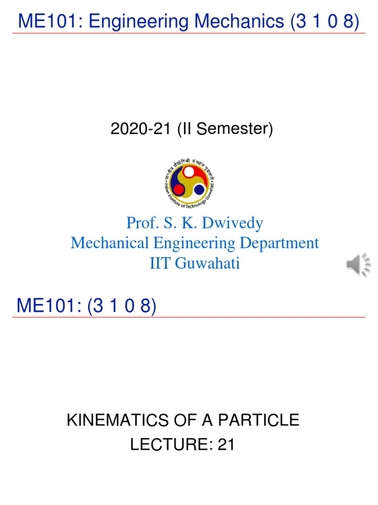 Lecture 21 Kinematics Of A Particle3 Pdf Acceleration Euclidean Vector