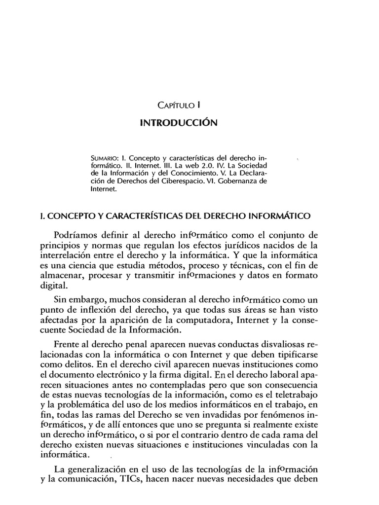 Derecho Informatico. Introducción. Internet Horacio Fernandez Delpech | PDF | Internet | Red de ...