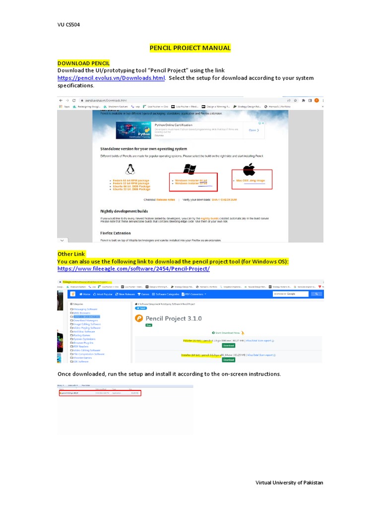Pencil Tutorial - Updated | PDF | Window (Computing) | Screenshot