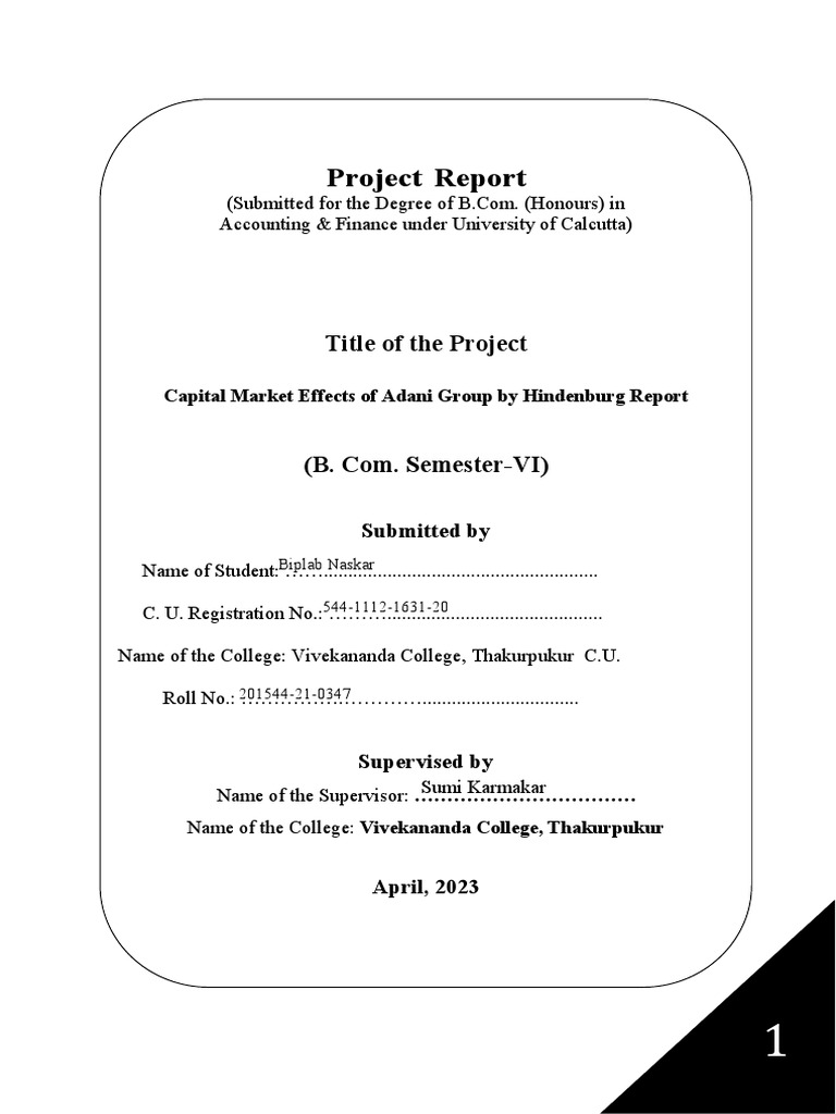 6th Semester Project of Adani Group | PDF | Risk | Business Ethics