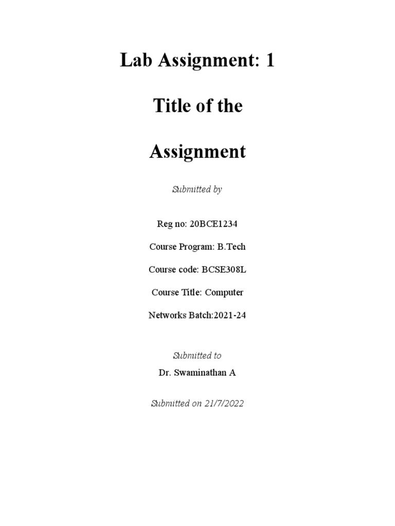 Lab Assignment Template | PDF | Art | Computers