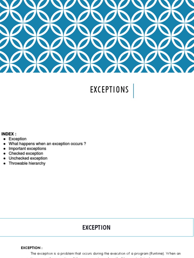 18 Exception Pdf Systems Engineering Computer Science 