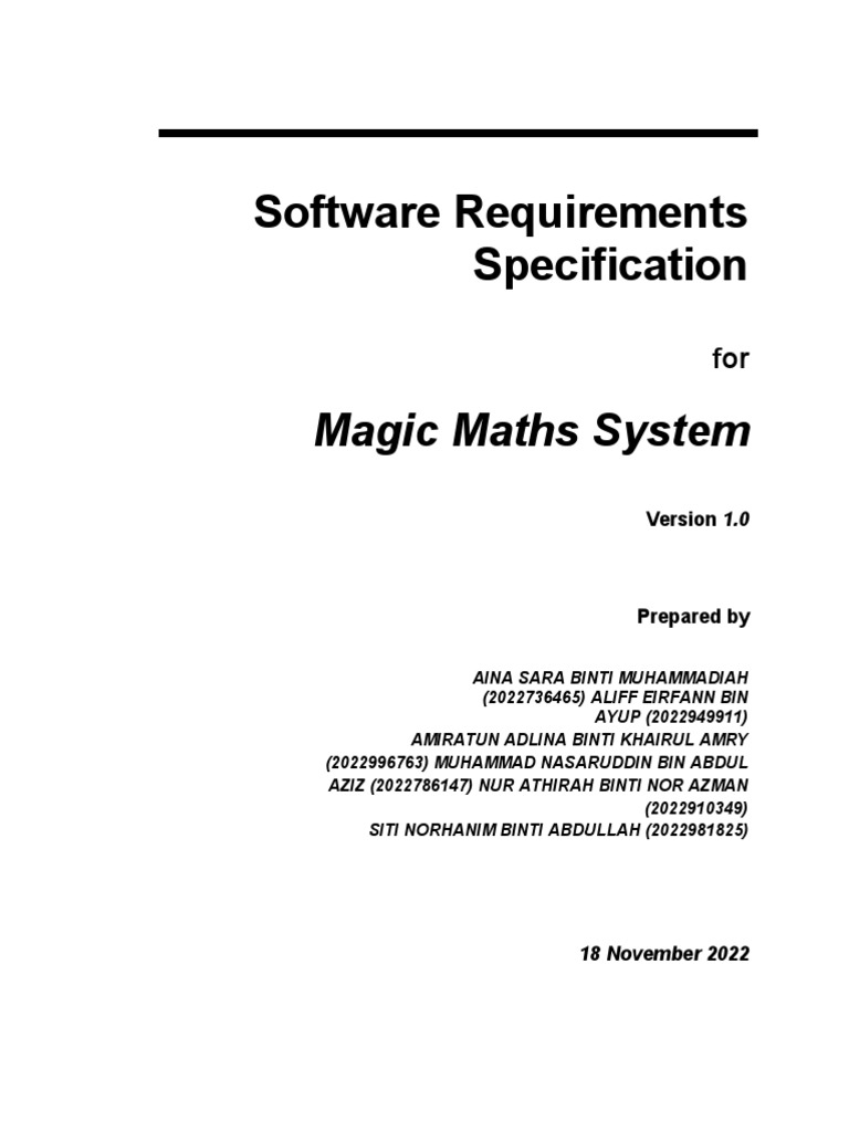 Magic Maths System - Srs-Ieee | PDF | Php | World Wide Web