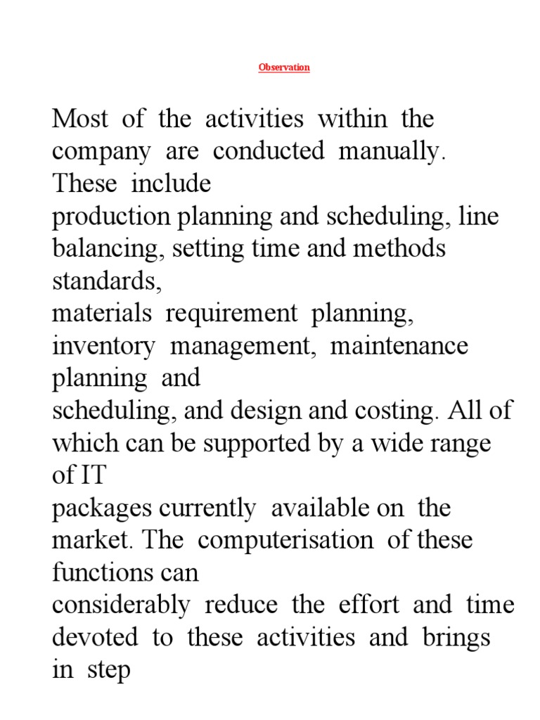 Observation | PDF | Depreciation | Textiles