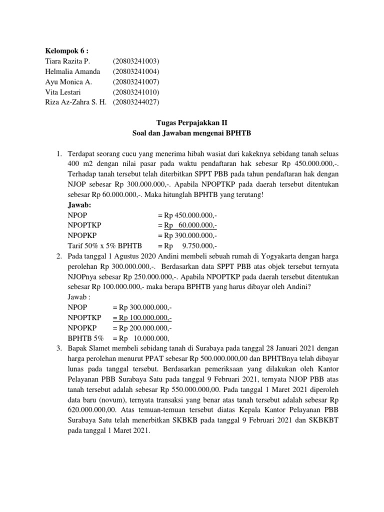 Kelompok 6 - BPHTB | PDF