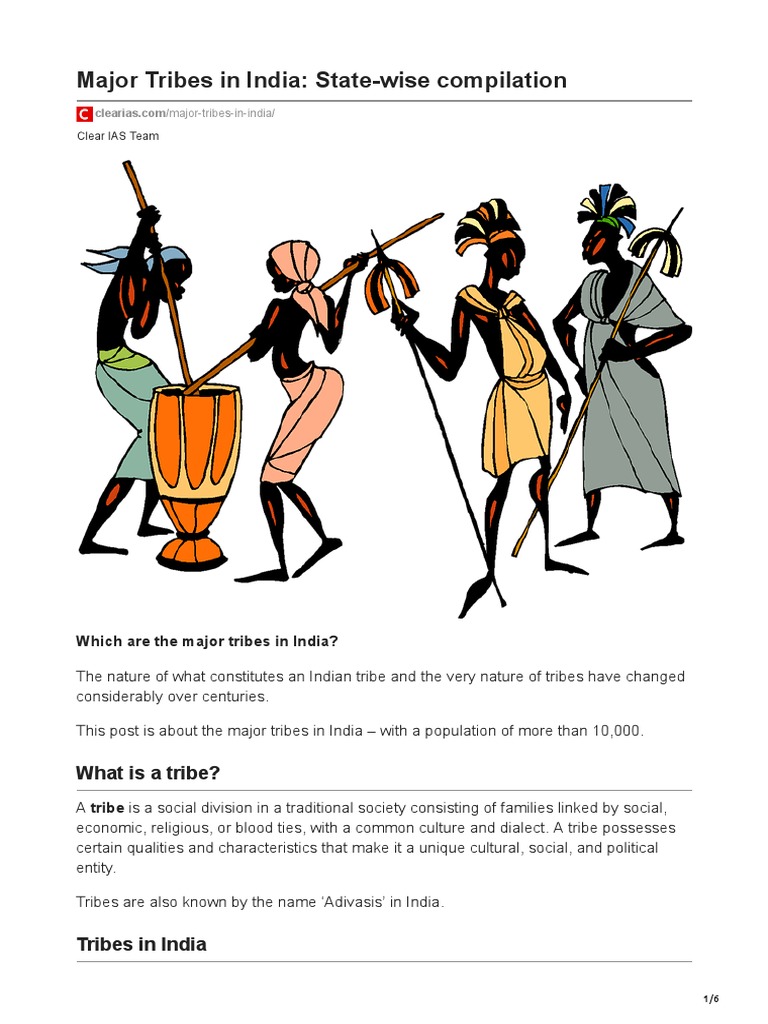 Major Indian Tribes by State | PDF | Social Groups Of India | South Asia