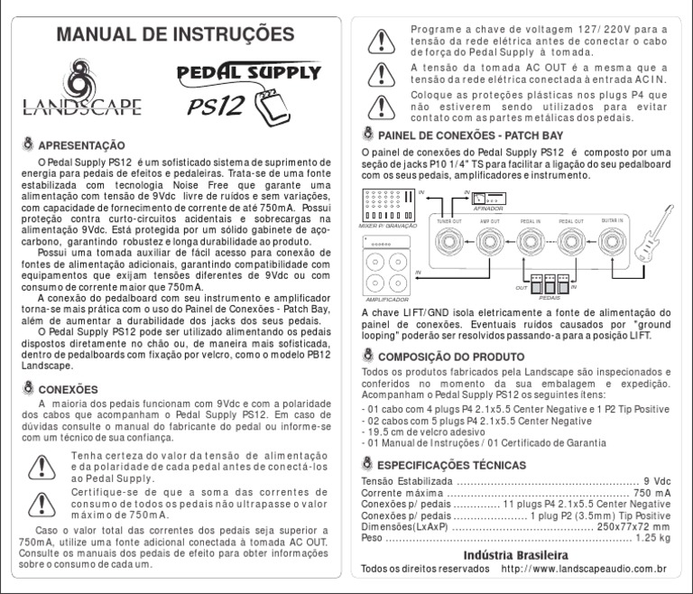 Manual ps12 | PDF | Fonte de energia | Engenharia Elétrica