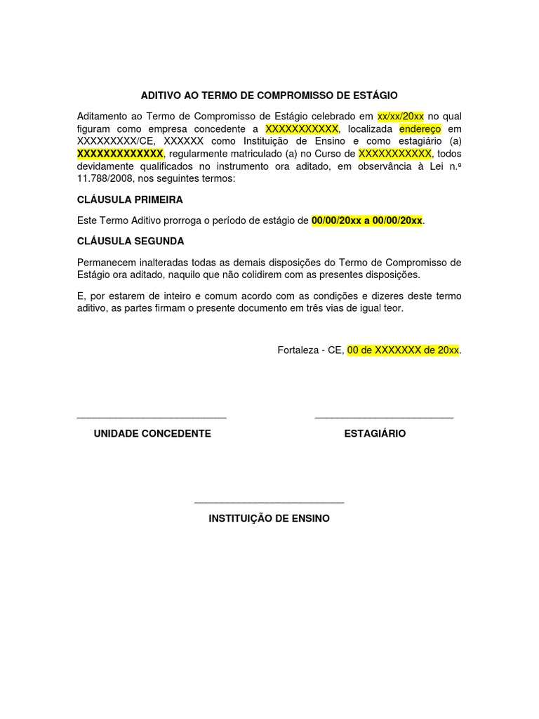 ADITIVO-AO-TERMO-DE-COMPROMISSO-DE-ESTAGIO-PRORROGACAO | PDF ADITIVO-AO-TERMO-DE-COMPROMISSO-DE-ESTAGIO-PRORROGACAO | PDF