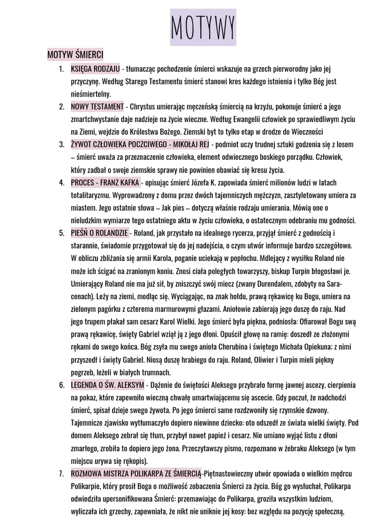 MOTYWY-LITERACKIE | PDF
