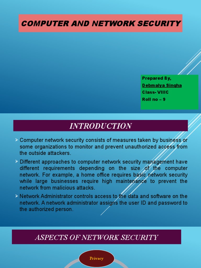 Computer And Network Security Pdf Security Computer Security