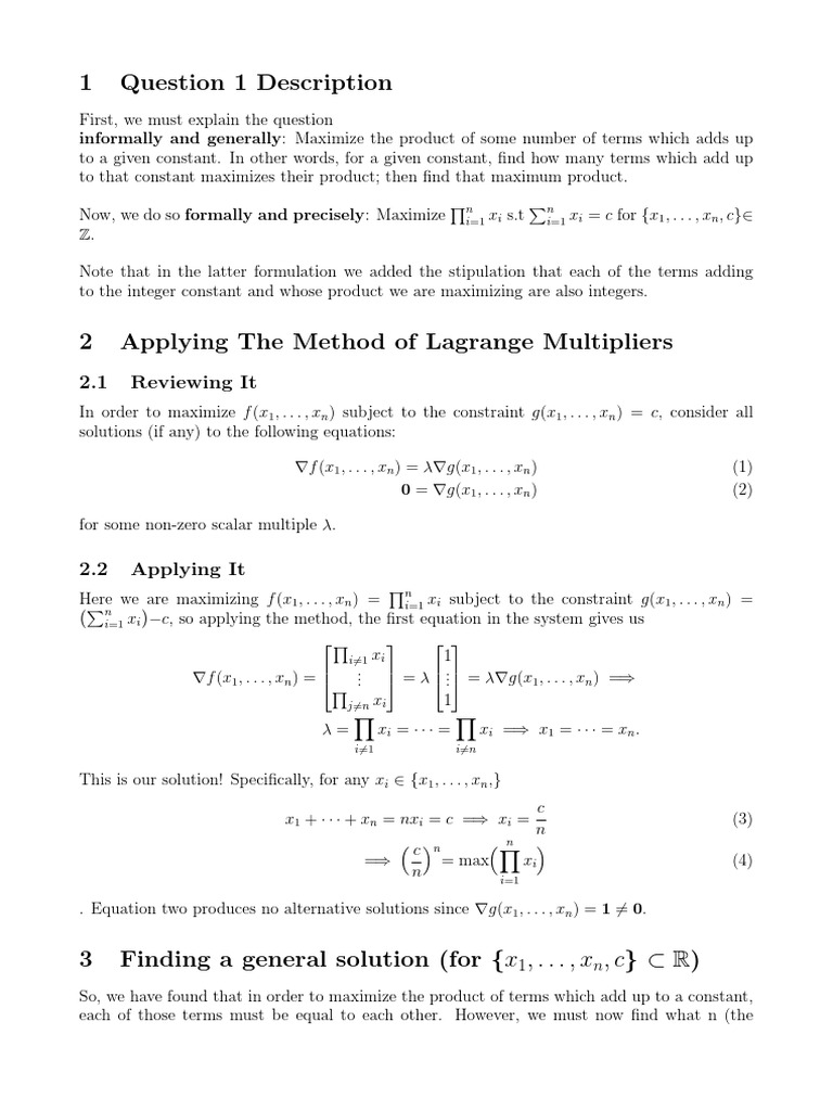 Problem 1 Pdf Algebra Applied Mathematics 
