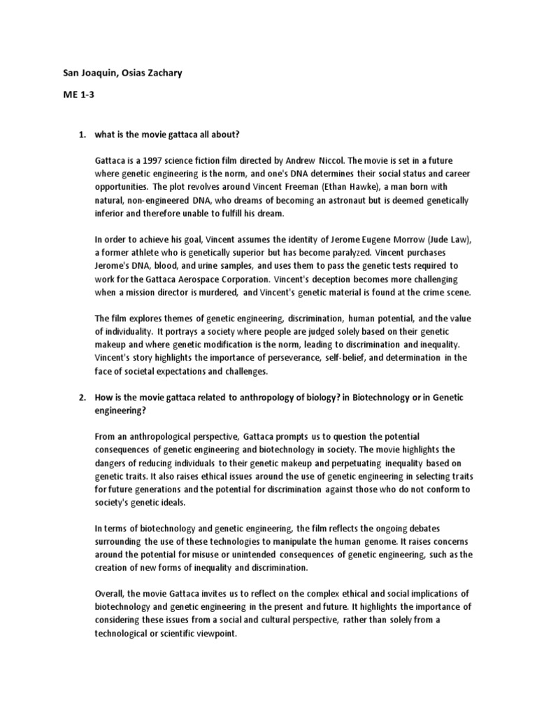 1-3 San Joaquin Reflection Paper | PDF | Biotechnology | Genetic Engineering