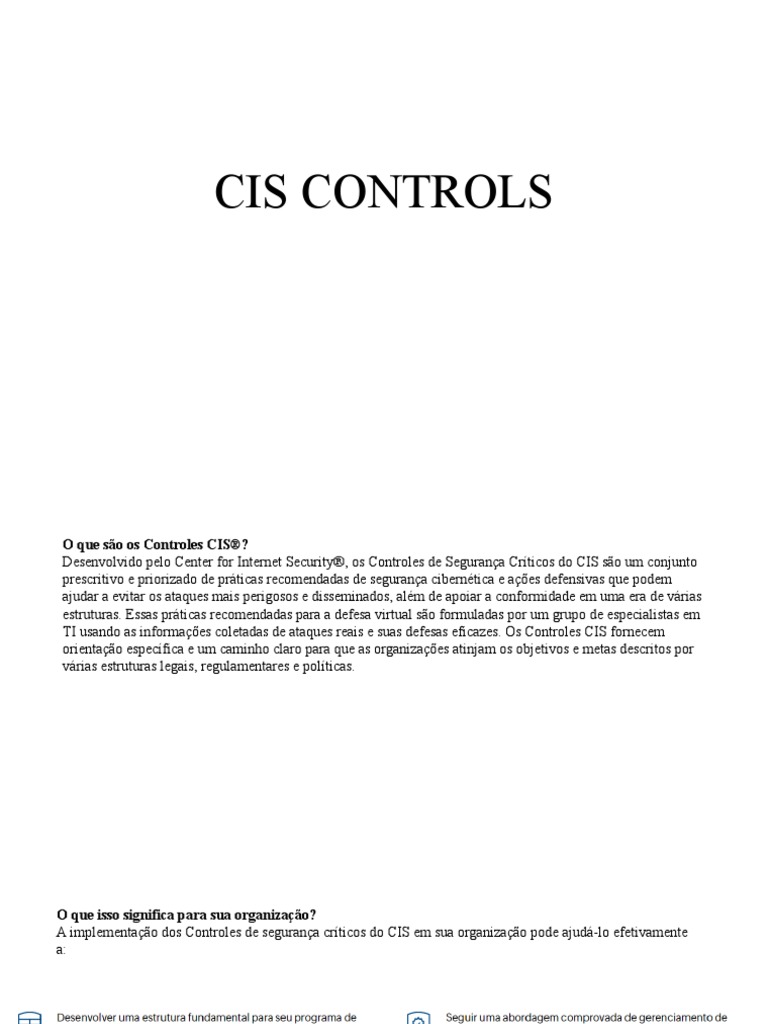 Cis Controls | PDF | Segurança de computadores | Segurança