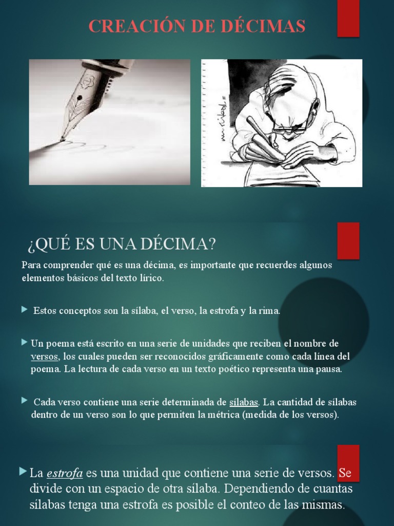 Crear Decimas | PDF | Poesía | Rima