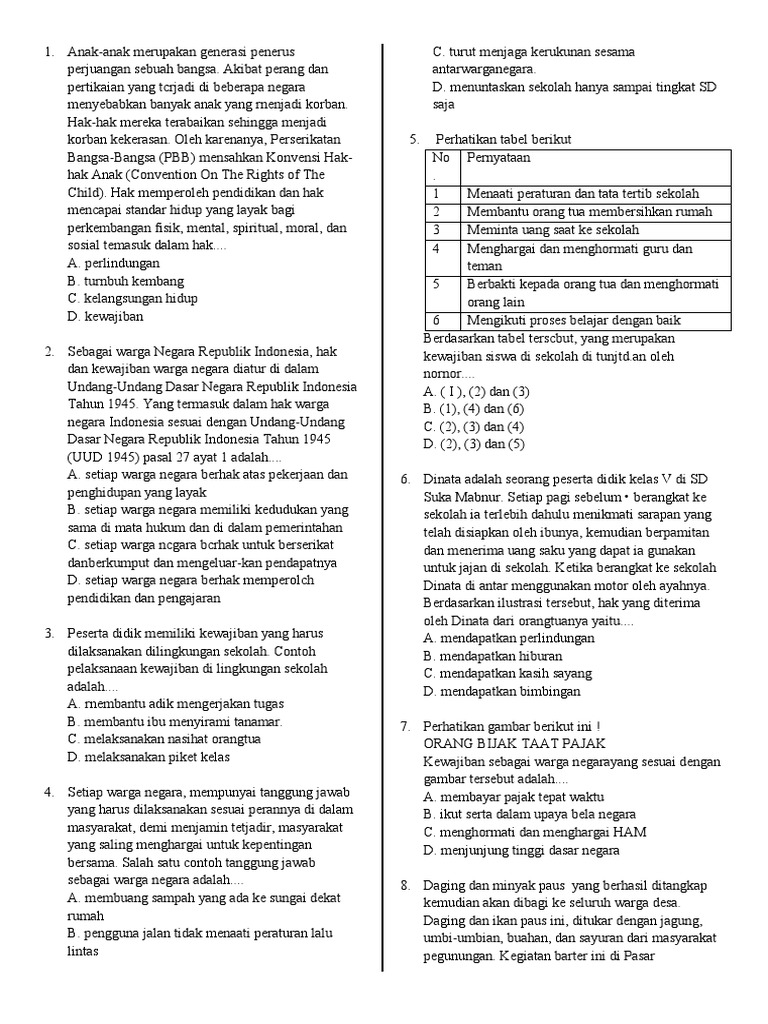 Kelas 5 Tema 6 | PDF