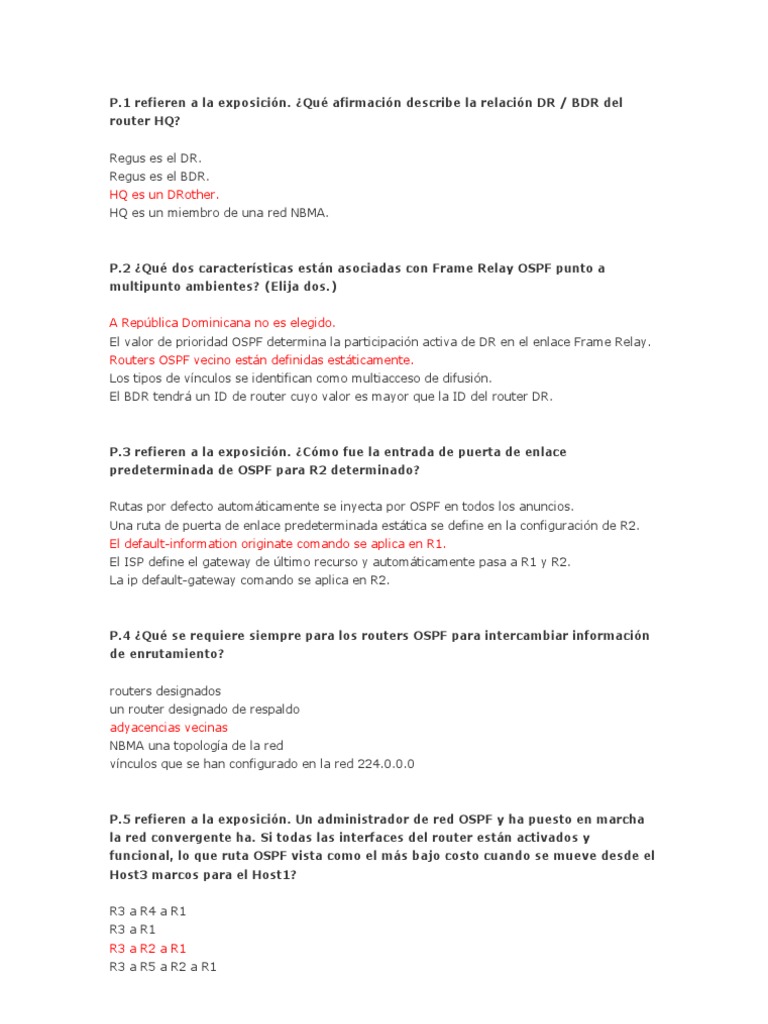 Examen 6 Pdf Enrutador Computación Enrutamiento