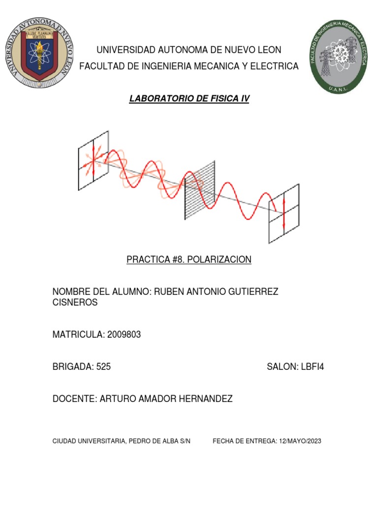Practica 8 - Fisica 4 Lab | PDF | Polarización (ondas) | Ligero