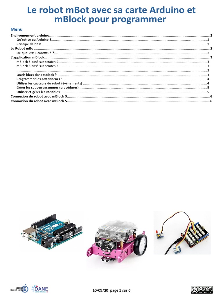 1 Présentation - Mbot Mblock | PDF | Arduino | Informatique