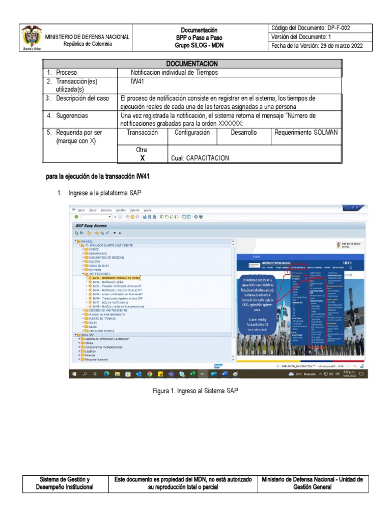 IW41 Notificacion Individual | PDF | Usuario (informática) | Informática