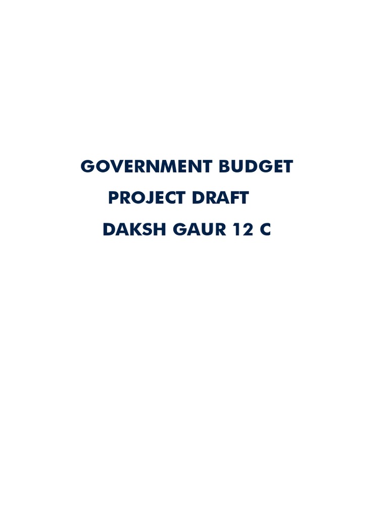 Government Budget | PDF | Government Budget Balance | Taxes