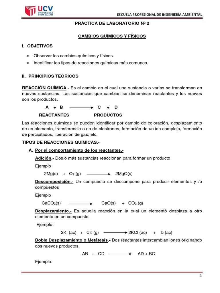 Práctica de Laboratorio #2 | PDF | Cloruro | Precipitación (Química)