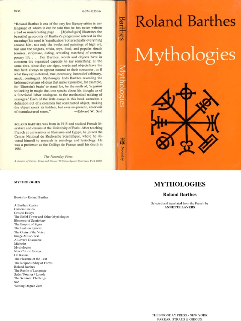 Barthes - R. - Mythologies - Myth Today - pp.107-130 | PDF | Semiotics ...