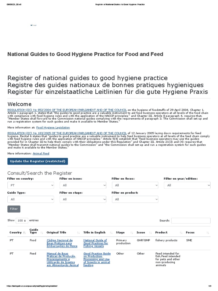 National Hygiene Practice Guides Register | PDF | Hazard Analysis And ...