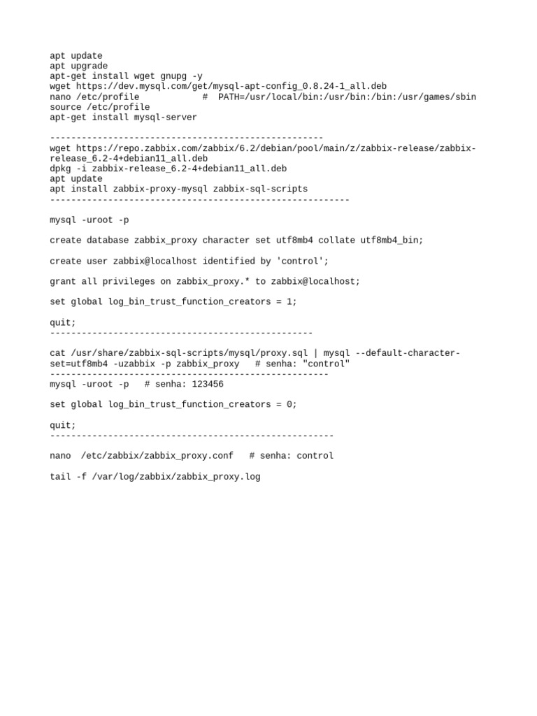 Zabbix Proxy Install | PDF Zabbix Proxy Install | PDF