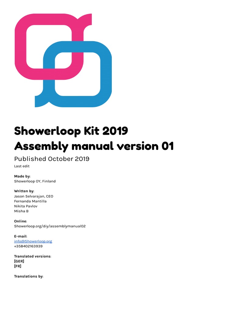 (ENG) Showerloop KIT 2019 Manual 02 | PDF | Electrical Wiring | Switch