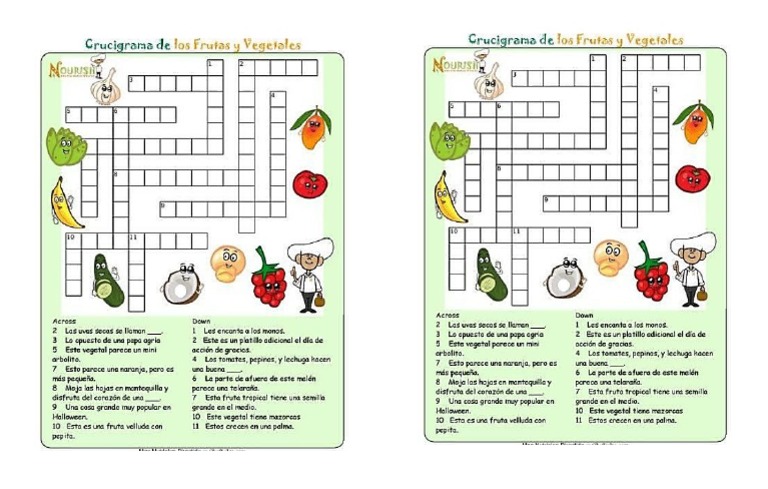 Puzzle de Frutas y Verduras | PDF