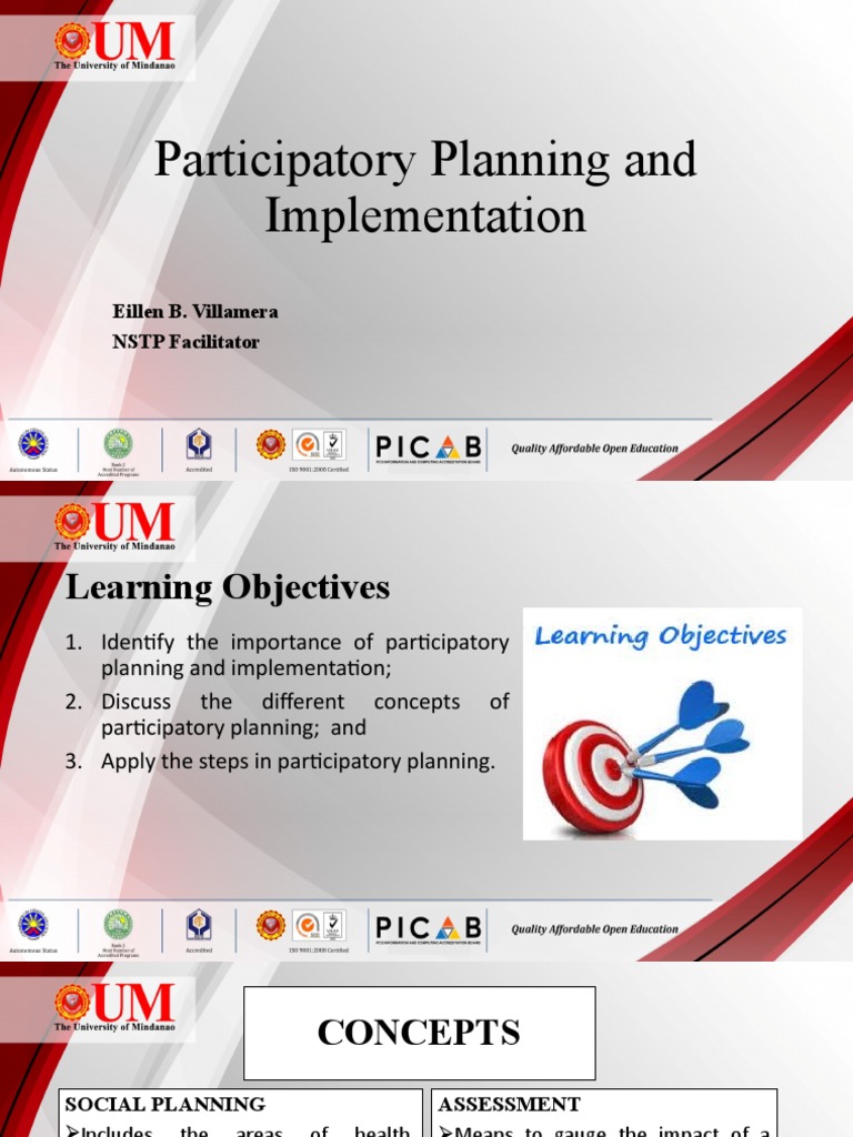 Lesson 6 Participatory Planning and Implementation | PDF | Evaluation ...