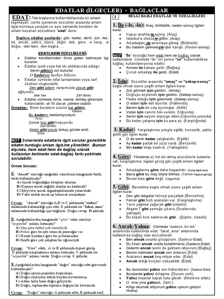 9.sinif Edebiyat Edat Baglac Unlem Konu Anlatimi | PDF