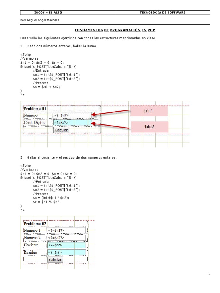 Practica PHP 1 | PDF