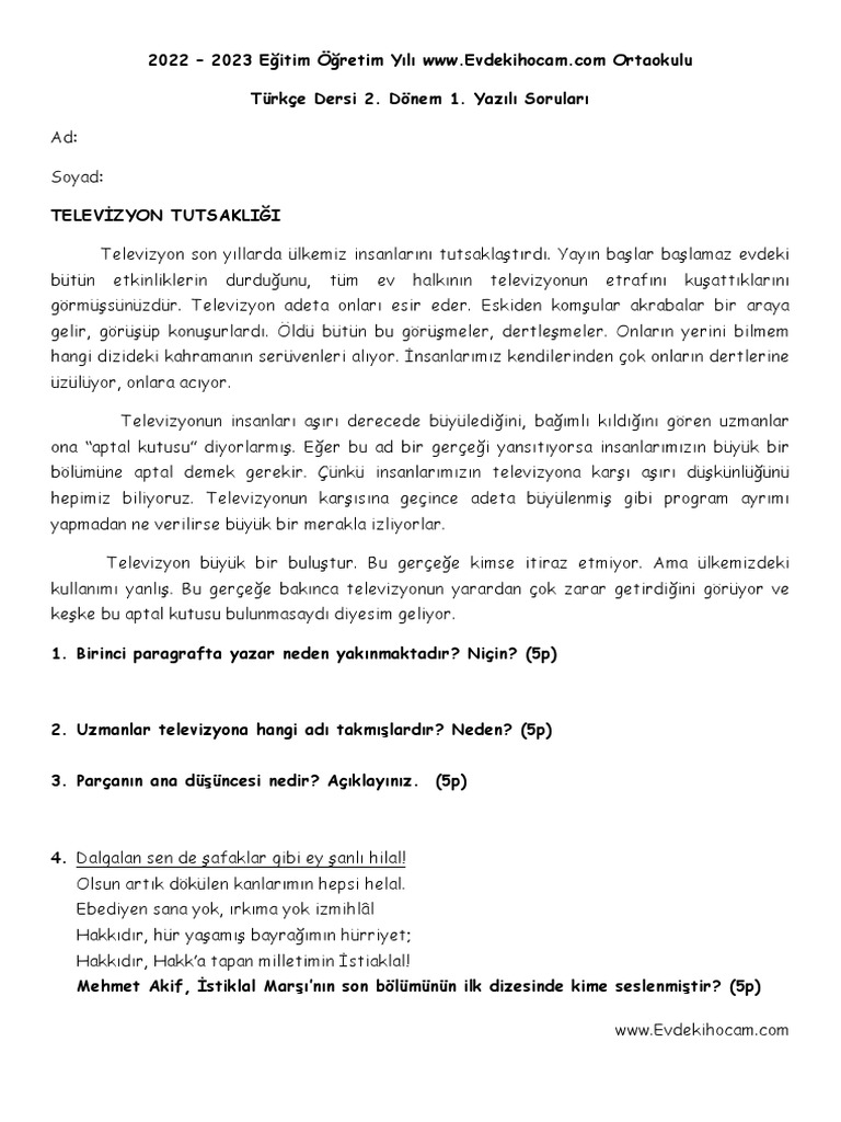 5 2 1 Turkce-Sorular | PDF