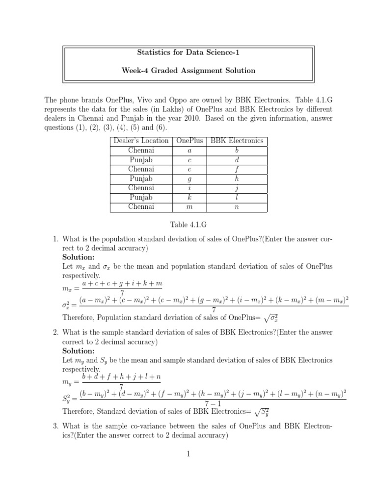 Week 4 - Association Between 2 Variables | PDF | Accuracy And Precision ...