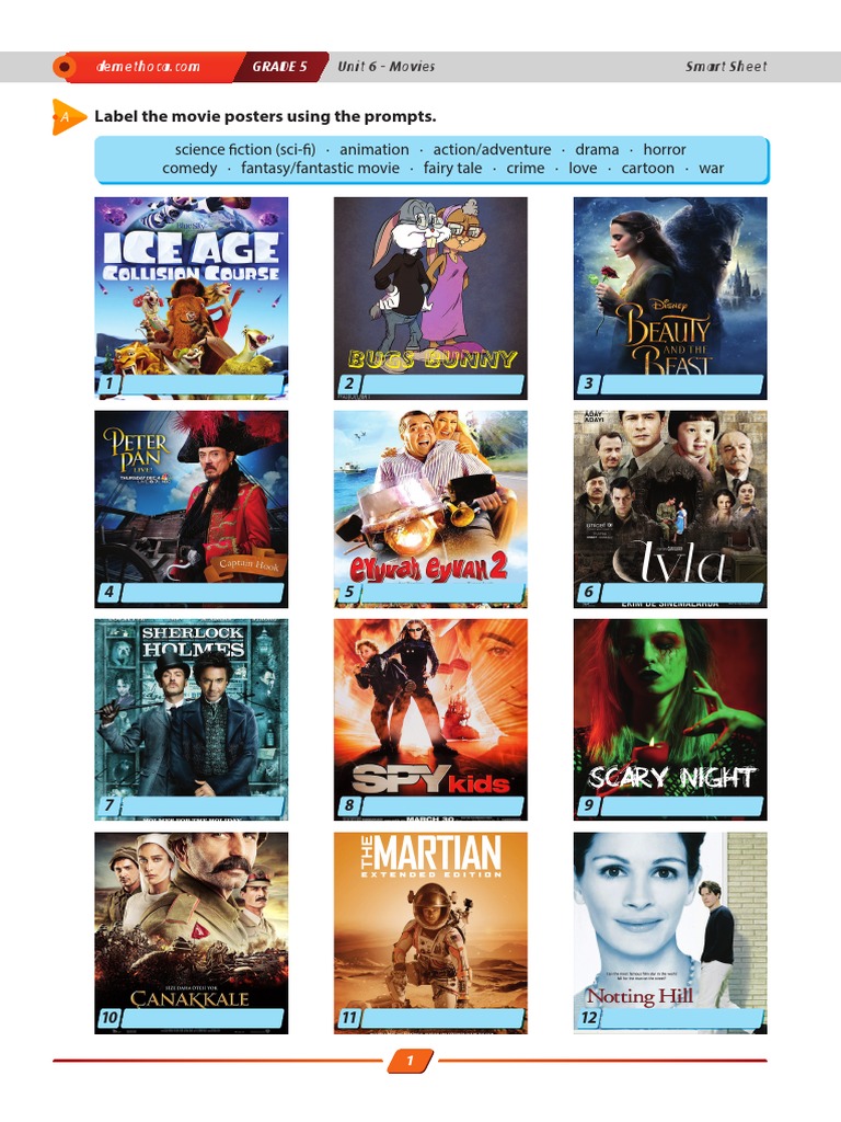 Grade 5 Movie Worksheet | PDF