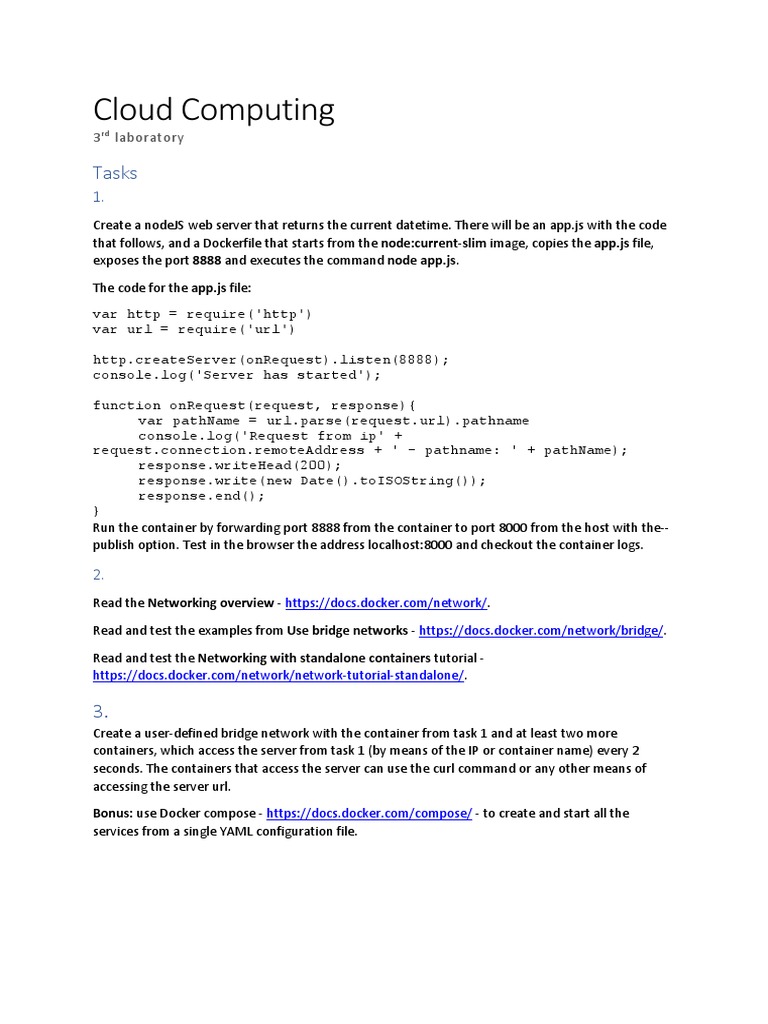 Cloud Computing - Lab 3 | PDF | Networking | Internet & Web