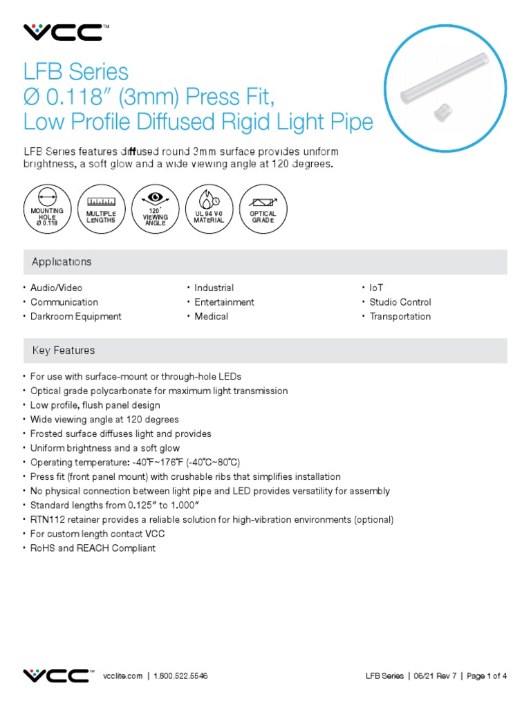 LFB Datasheet Rev7 | PDF | Engineering Tolerance | Equipment