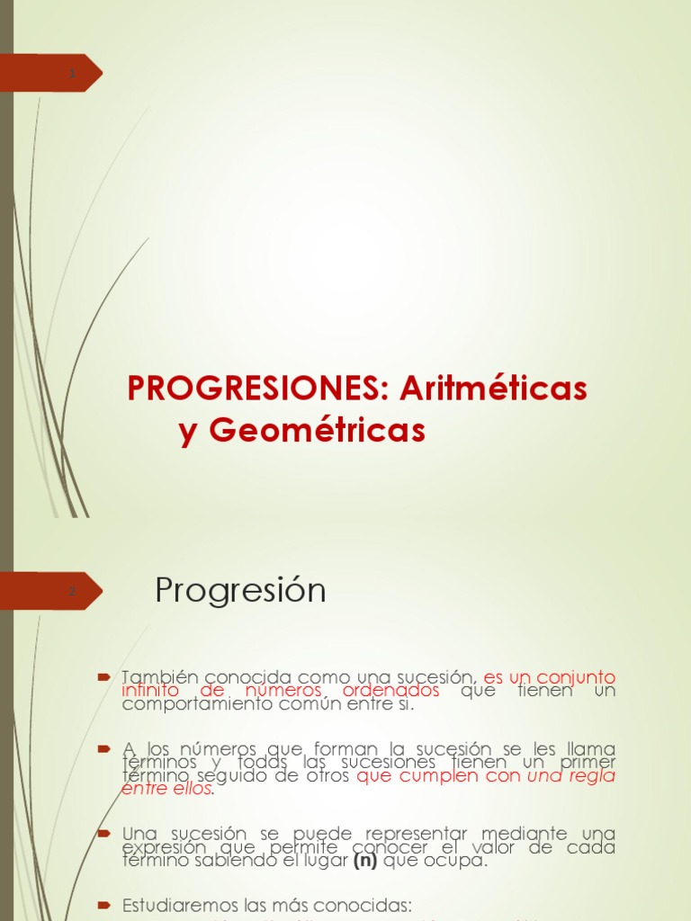 Progresiones Aritméticas y Geométricas | PDF | Interés | Interés compuesto