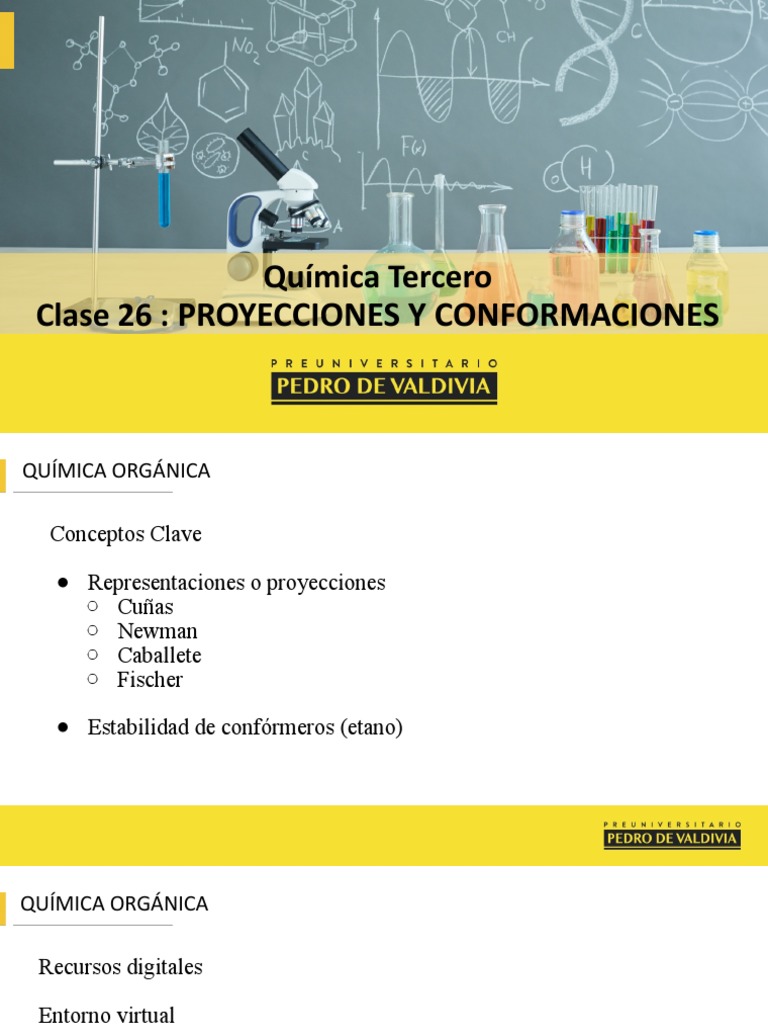 Clase 26 Semana 29 Química Tercero 2021 Proyecciones y Conformaciones-1 | PDF | Isómero ...