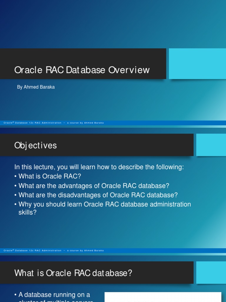 1.1 Oracle RAC Database Overview PDF | PDF | Computer Architecture ...