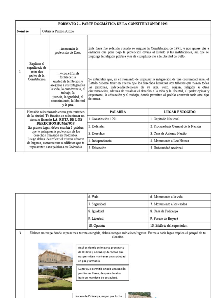 Formato 4 - Unidad 2 - Tema 2 | PDF | Derechos humanos | Nación