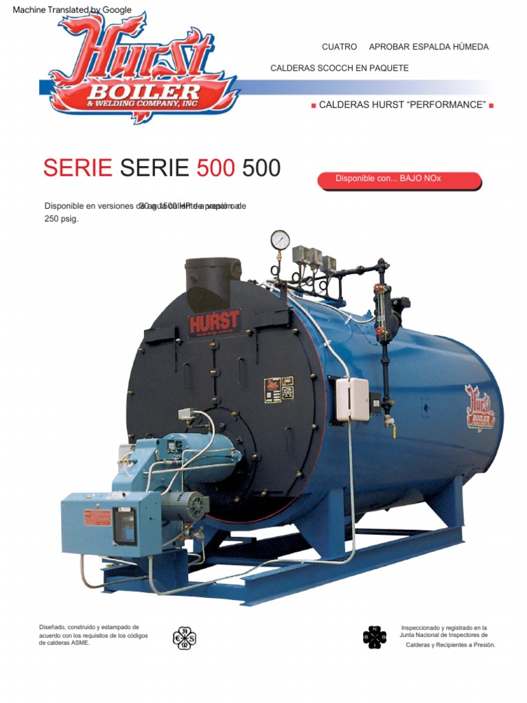 Calderas Especif 2h | PDF | Tubo vacío | Agua