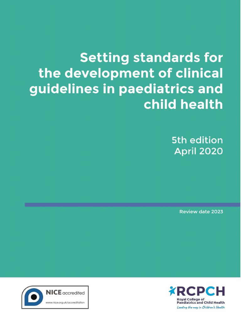 RCPCH Clinical Guidelines Standards 2020 | PDF | Evidence Based ...