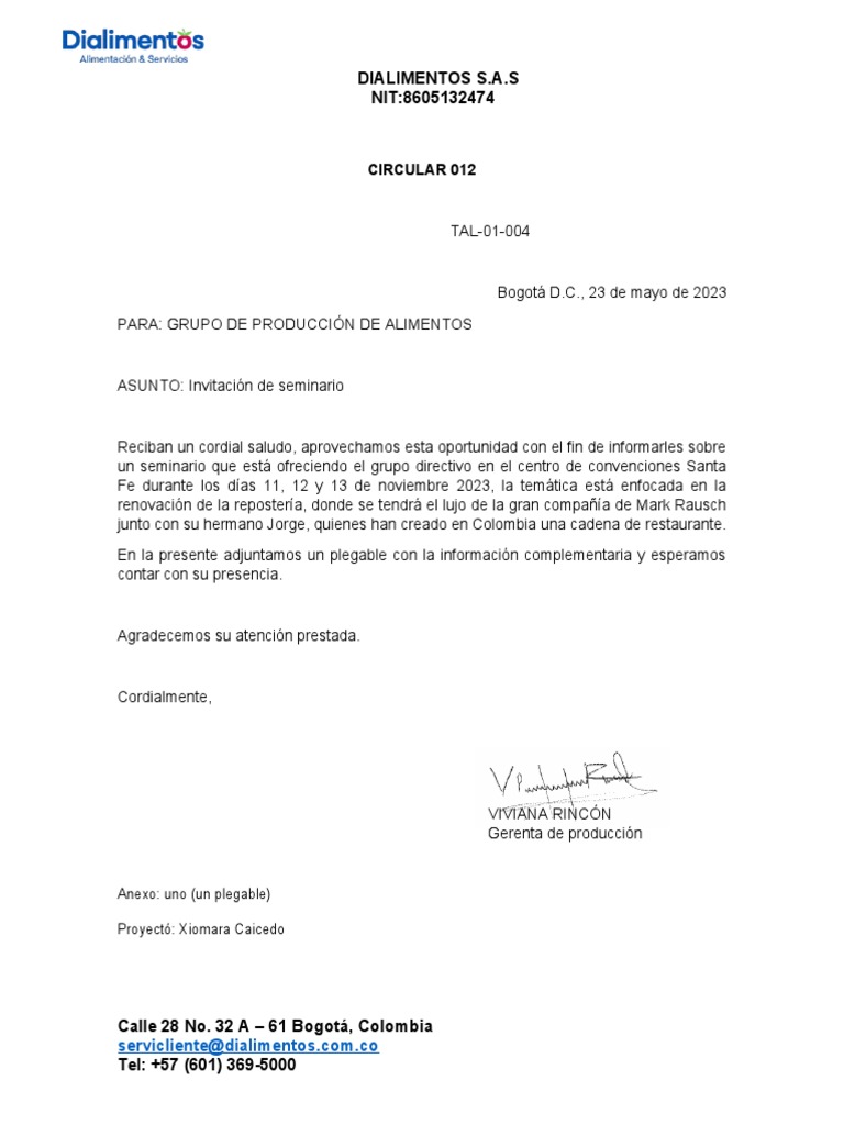 Circular Estilo Bloque Dialimentos | PDF