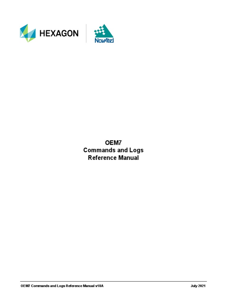 OEM7 Commands and Logs Manual v18A | PDF | Global Positioning System ...