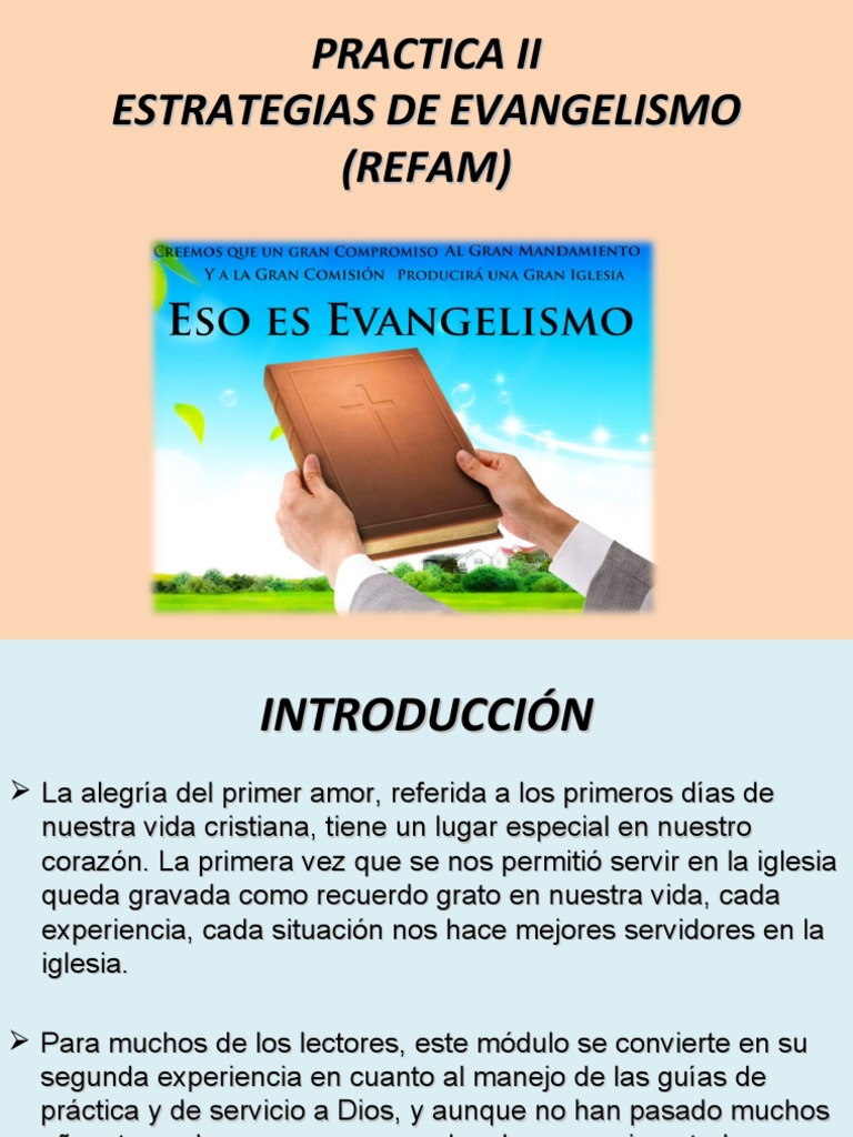 Estrategias de Evangelismo - REFAM | PDF | Iglesia cristiana | Evangélico