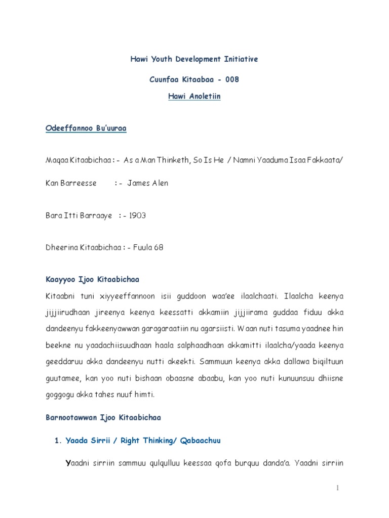 Cuunfaa Kitaabaa - 008 | PDF