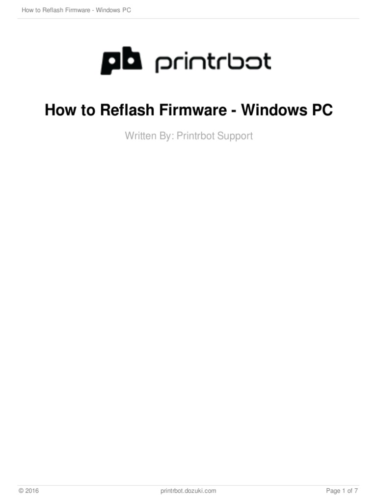 Reflashing Firmware on Windows PC | PDF | Personal Computers | Icon ...