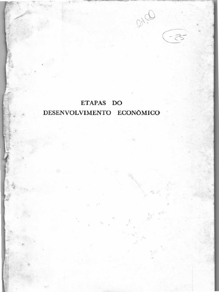 W. W. Rostow - Etapas Do Desenvolvimento Econômico - Um Manifesto Não ...